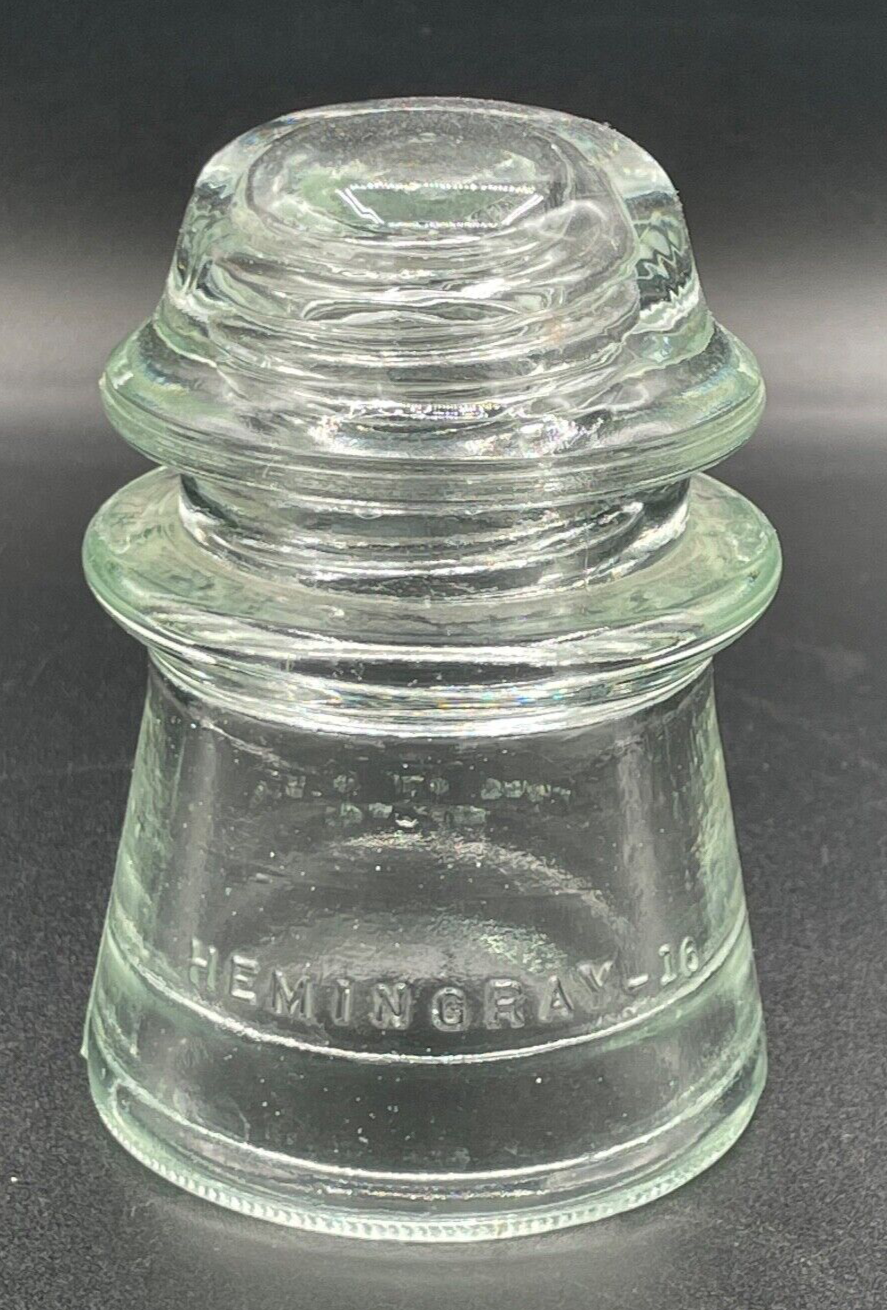 Vintage Hemingray #16 Clear Glass Insulator 31-44 " Tall Collectible | eBay