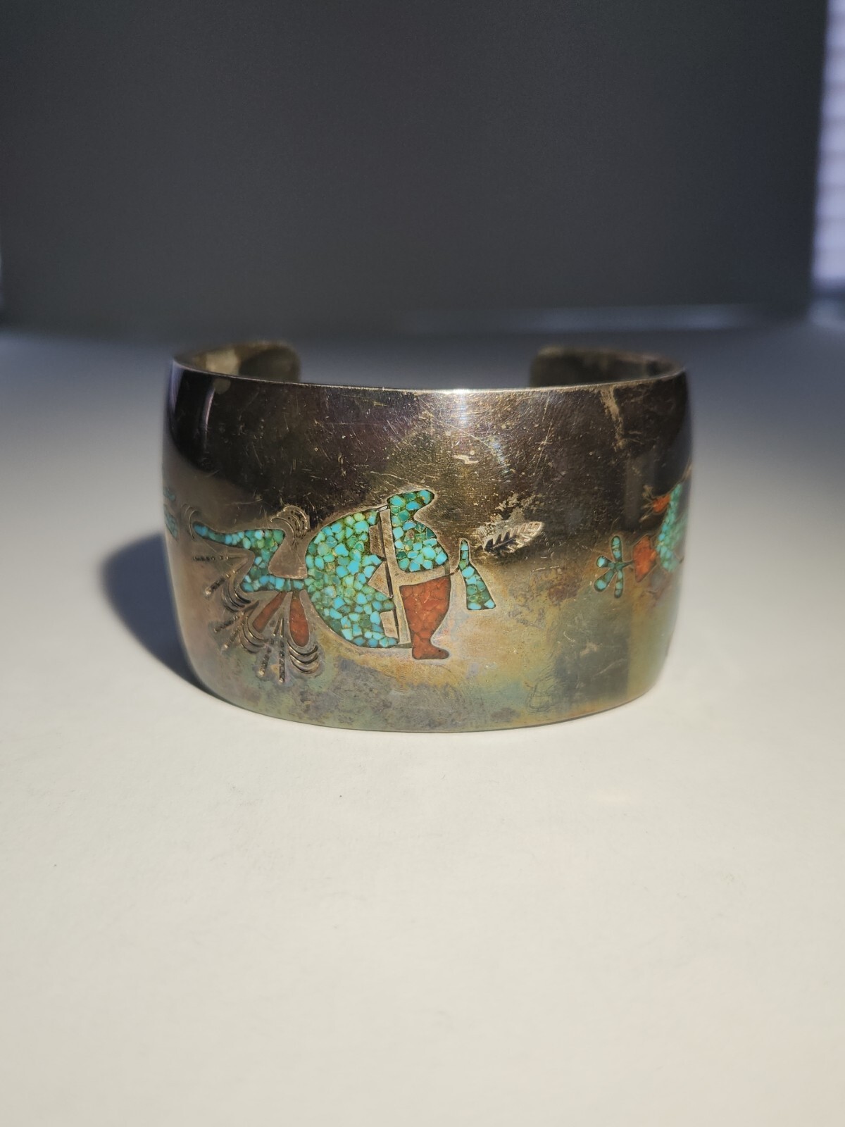 Thomas Singer Hallmark Sterling Native Vintage Cuff - Gem