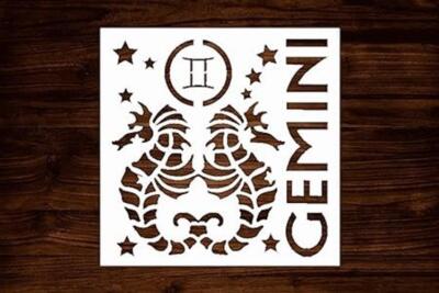Zodiac Sign Symbol Horoscope Stencil, 5.5 x 5.5 Inches - Personalize ...