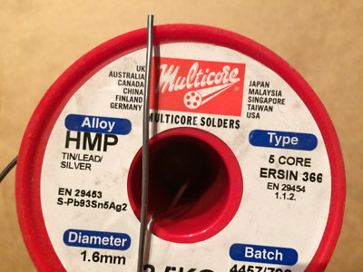 0.56mm 0.71mm 1.22mm High Melting Point Solder HMP 366 PbSnAg1.5% ...