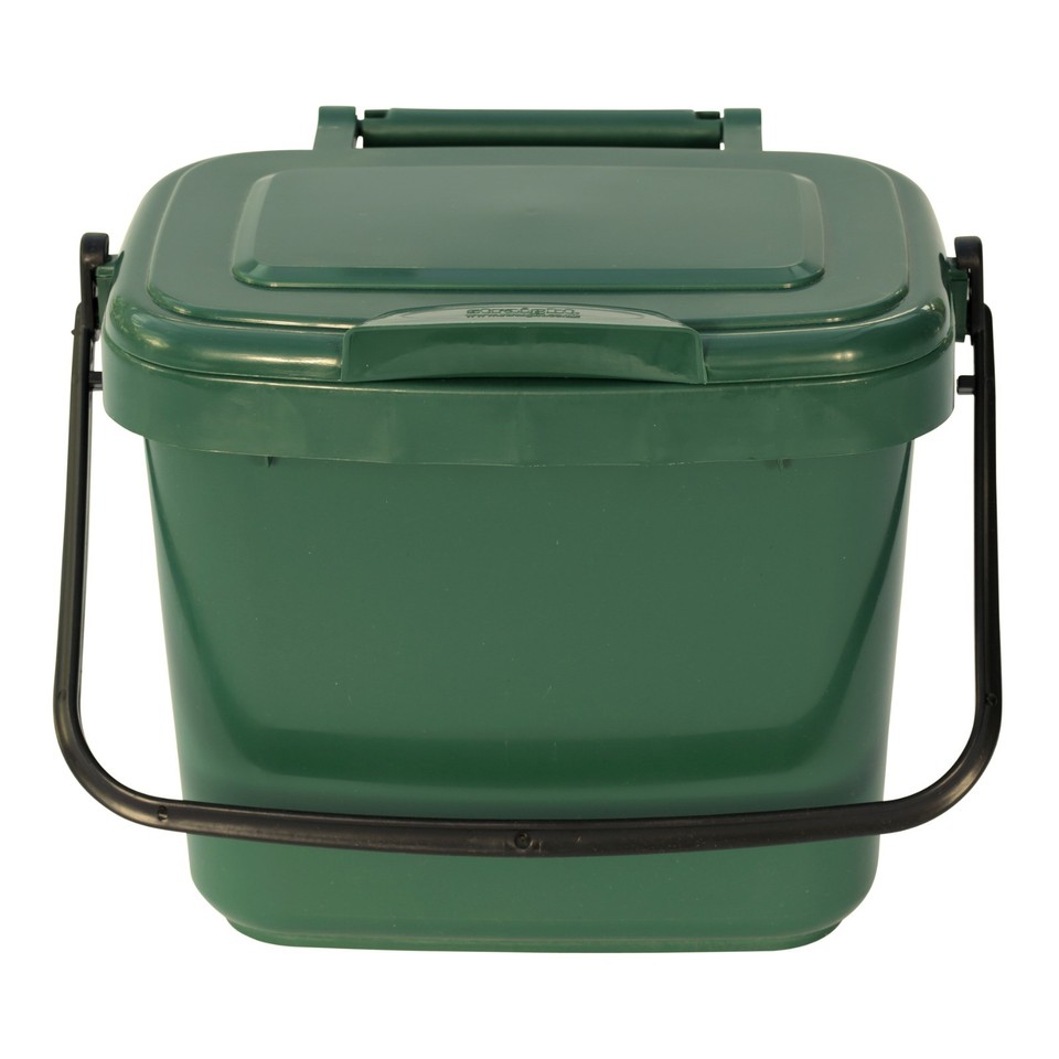 Kitchen Compost Caddy - Green - for Food Waste Recycling (5 Litre) 5L ...