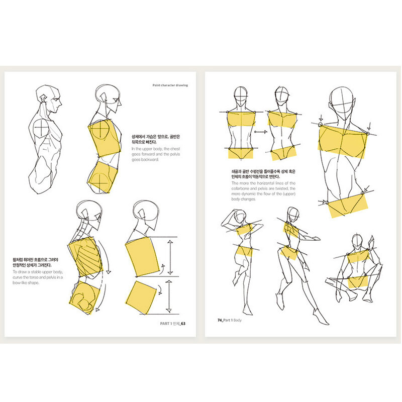 Point Character Drawing Set by TACO Lezhin Comics Human Body Guide ...