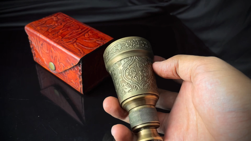 Handmade Pure Brass Monocular with Leather Box - Antique Nautical Decor ...