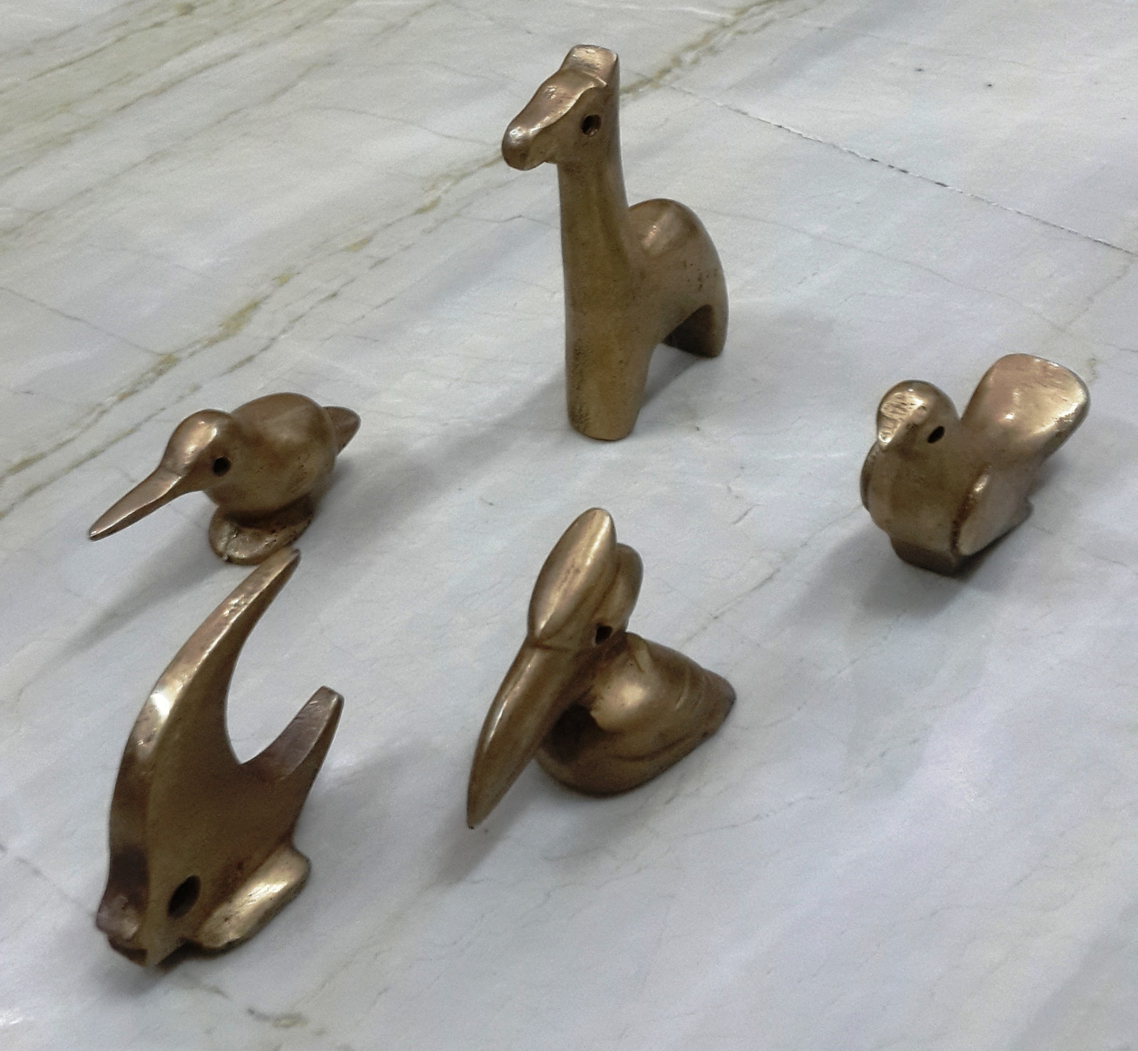 Animal Bird Set Of 5 Paper Weight Table Decor Handicraft Item Table ...