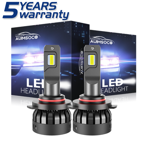 Pair 9006 6000K White LED Headlight Super Bright Bulbs Low Beam Kit F6 ...