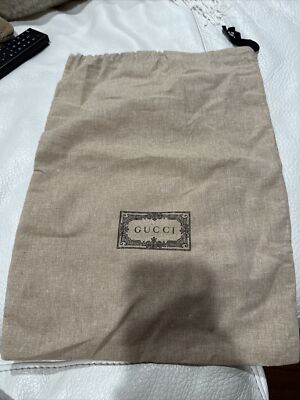 100% Auth GUCCI 8x17.5 dust bag shoes sleeper storage travel duster ...