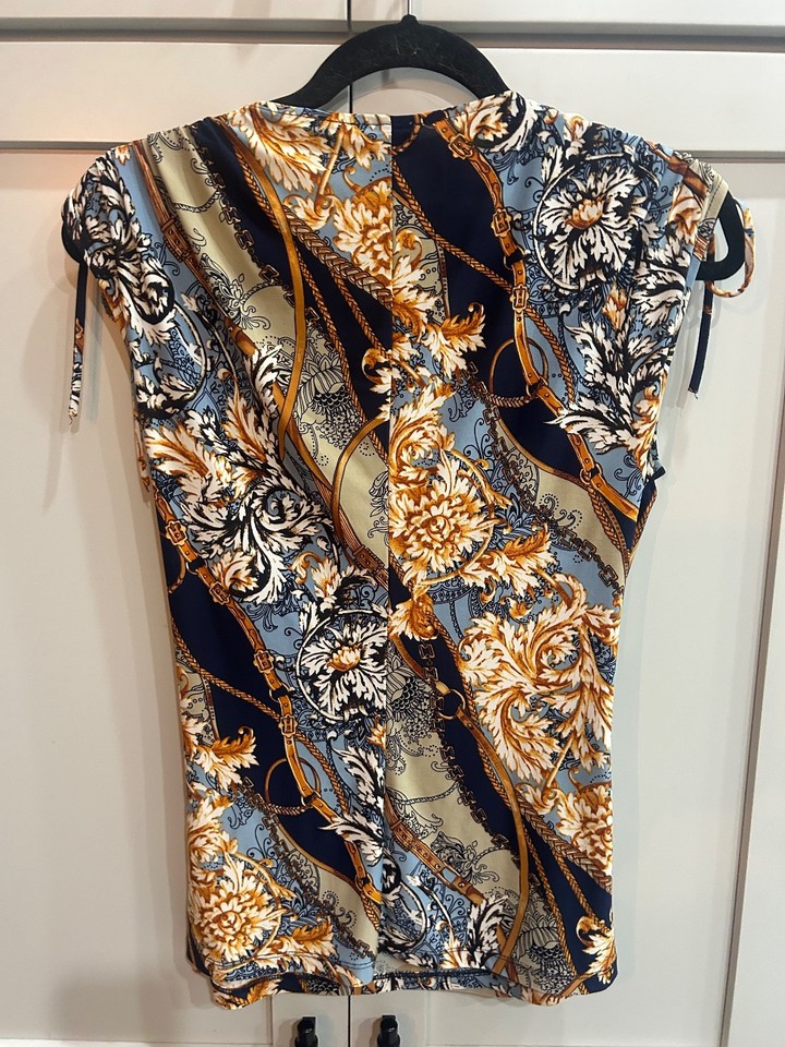 Caché Baroque Chain Print Wrap Top | eBay UK