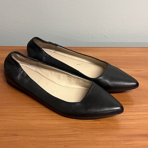 Women’s Sun & Stone Jilly Black Leather Pointed Toe Flat size 8 | eBay