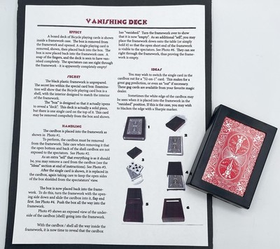 Vanishing Deck Magic Trick Illusion Gimmick, New With Instructions | eBay