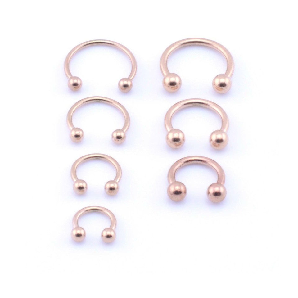 Horseshoe Bar Circular Barbell Lip Nose Septum Ear Ring Various Sizes ...