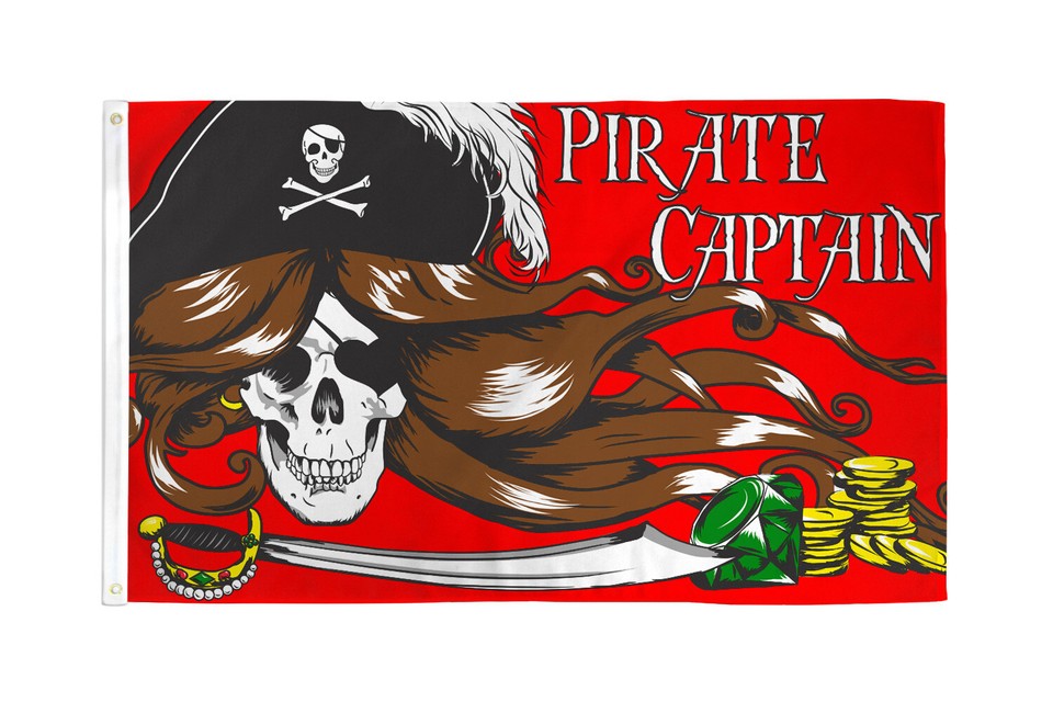 Pirate Captain Flag 3x5ft Jolly Roger Boating Flag Skull Flag | eBay
