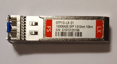 FS SFP1G-LX-31 1000BASE SFP 1310nm 10km Transceiver Module Cisco 1-YR ...