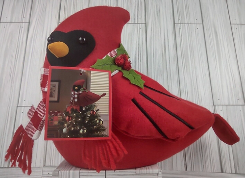 Cardinal Red Bird Christmas Tree Topper Figurine Ornament Nature ...