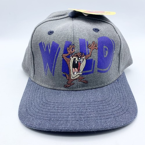 NWT Vintage 1995 Official Looney Tunes TAZ WILD Snapback Hat Cap ...