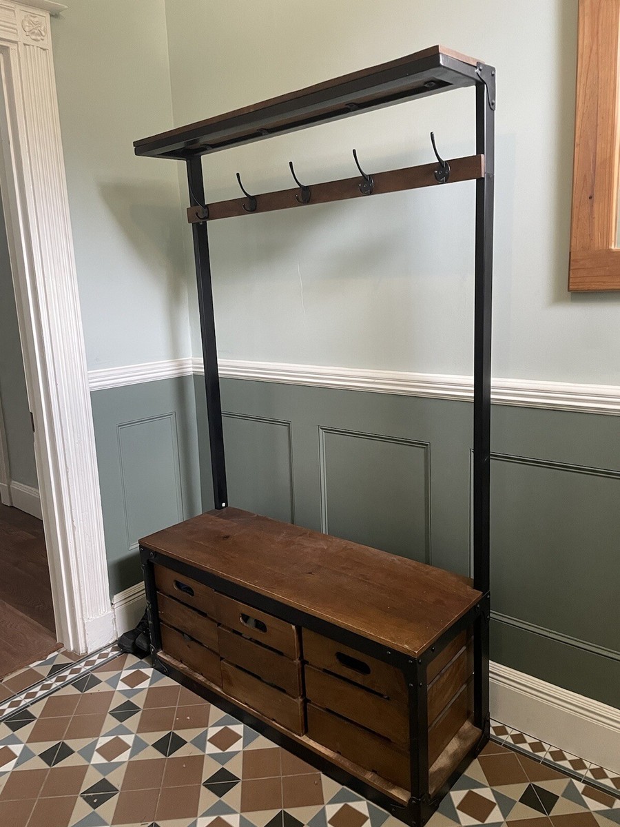 Two Piece Coat Rack And Bench Seat
