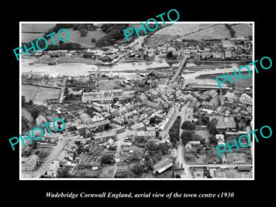 OLD 8x6 HISTORIC PHOTO OF WADEBRIDGE CORNWALL ENGLAND THE TOWN CENTRE ...