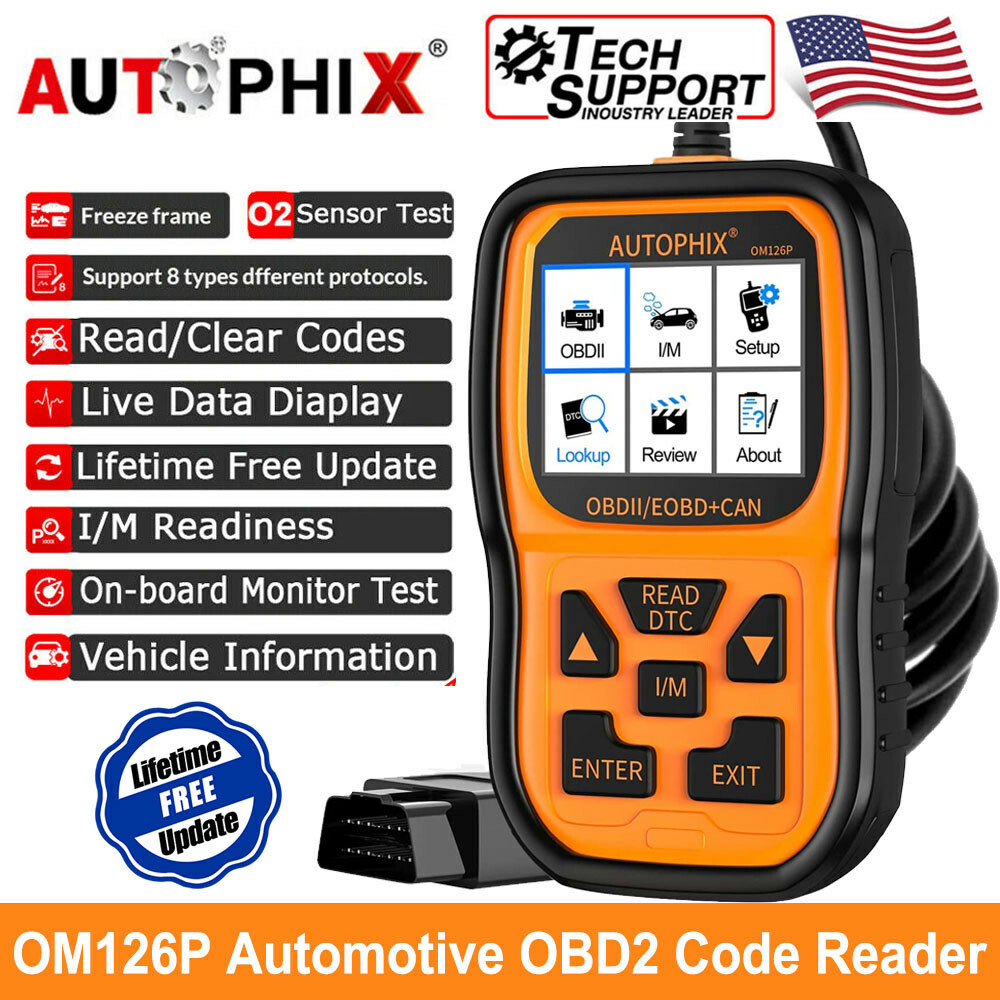 AUTOPHIX OM126P OBD2 Scanner Vehicle Code Reader Check Engine ...