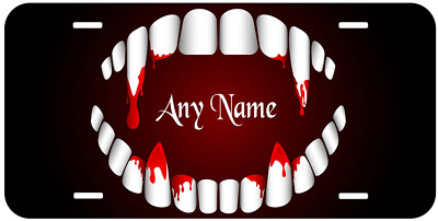 Vampire Teeth Any Name Personalized Novelty Car License Plate | eBay