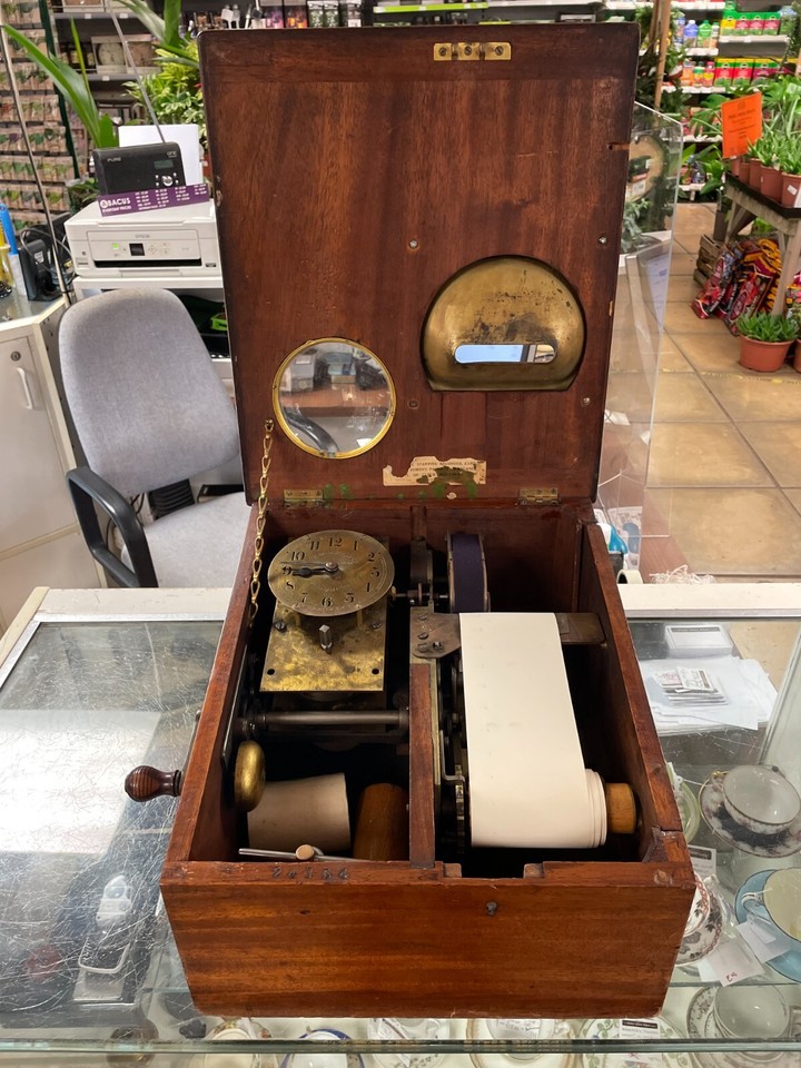 Antique Gledhill Brook Time Recorder Clocking In/ Out Machine - W/O ...