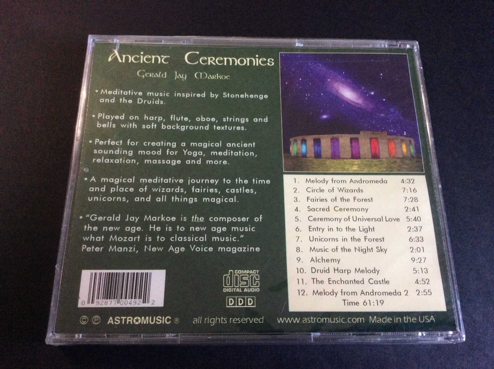 Ancient Ceremonies by Gerald Jay Markoe (CD, Jul-2005, Astromusic) for ...