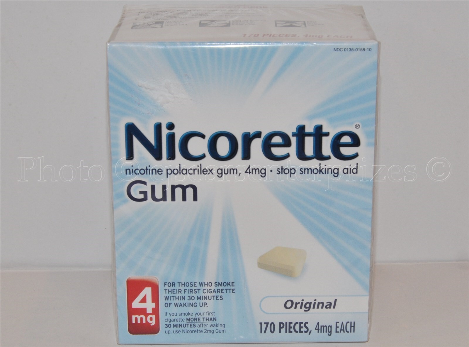 Nicorette GUM 4mg Original 170 Pieces Nicotine 4 mg ~~ FREE SHIPPING ...