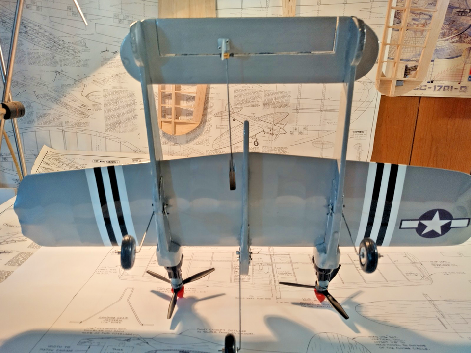 Control Line Model Airplane Cox 049 P38 Lightning Almost Ready To Fly ...