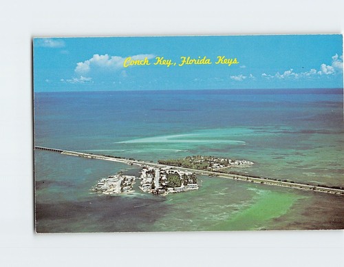 Postcard Aerial View Conch Key Florida Keys USA | eBay