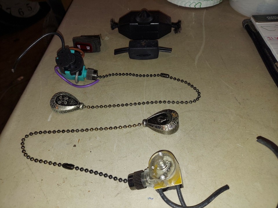 21XX76 ASSORTED ELECTRICAL SWITCHES: ROCKER, PULL CHAINS, INLINE, INLINE DIMMER | eBay