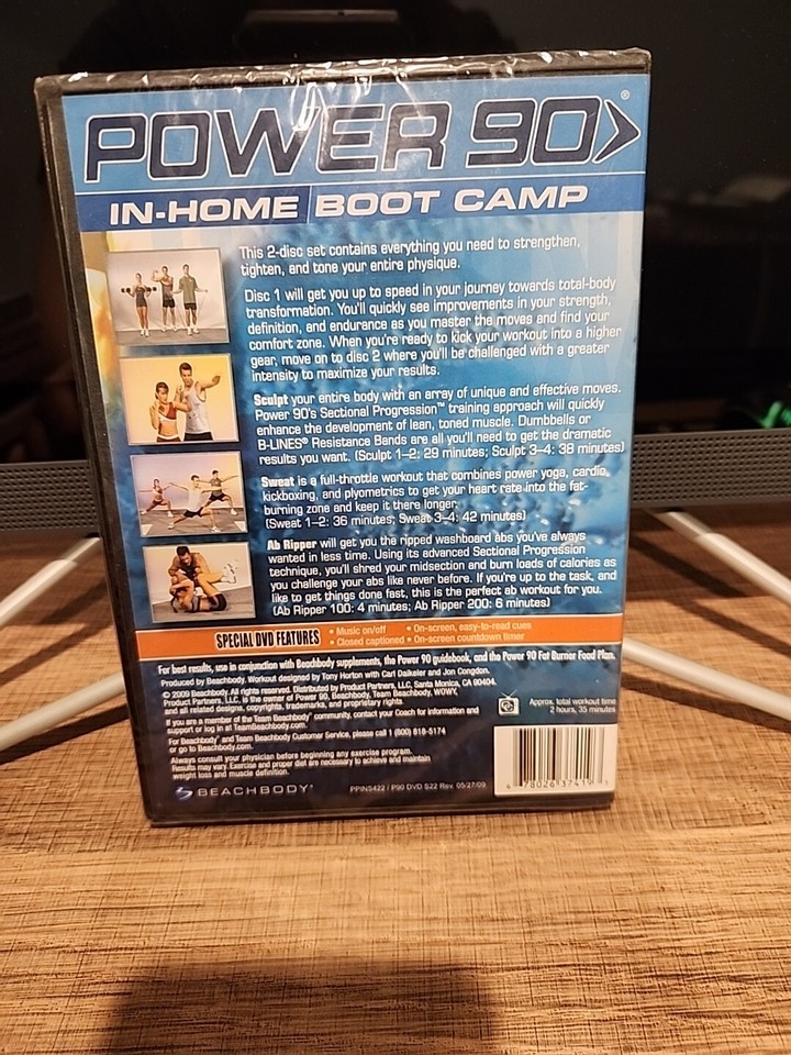 Tony Horton's Power 90 Beachbody In-Home Boot Camp - DVD - BRAND NEW ...