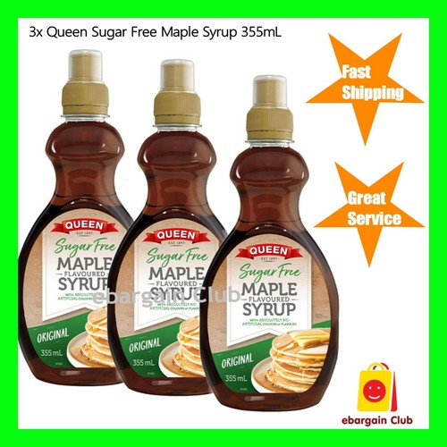 3x Queen Sugar Free Maple Flavoured Syrup 355mL eBC | eBay