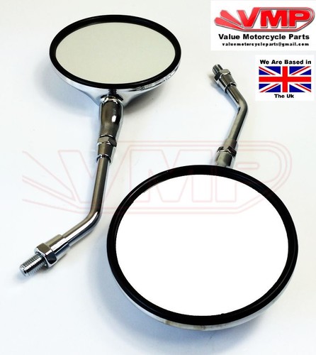 LAMBRETTA VESPA LML NECO RETRO SCOOTER MIRRORS PAIR CHROME HIGH QUALITY ...