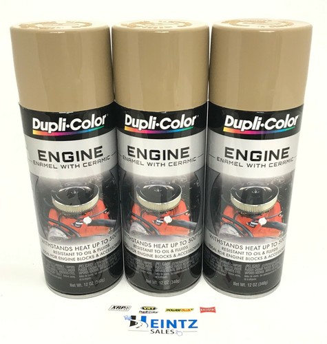 Duplicolor DE1638-3 PACK Engine Enamel Paint w/ Ceramic, CUMMINS BEIGE ...