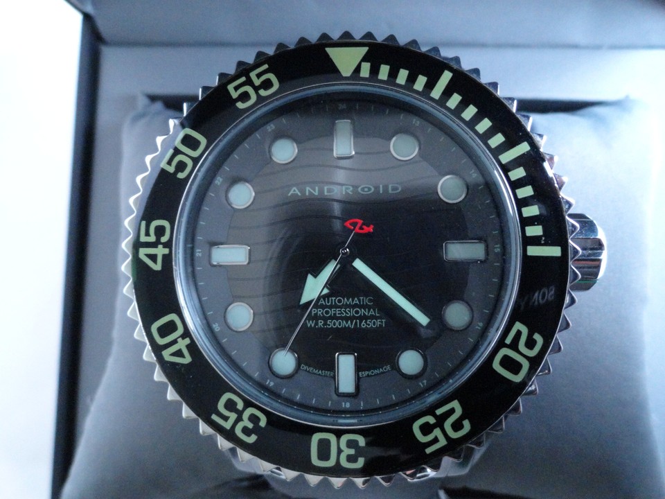 Android Men's AD576BKK Divemaster Espionage 2 Cal.TY2806 Automatic 500 ...