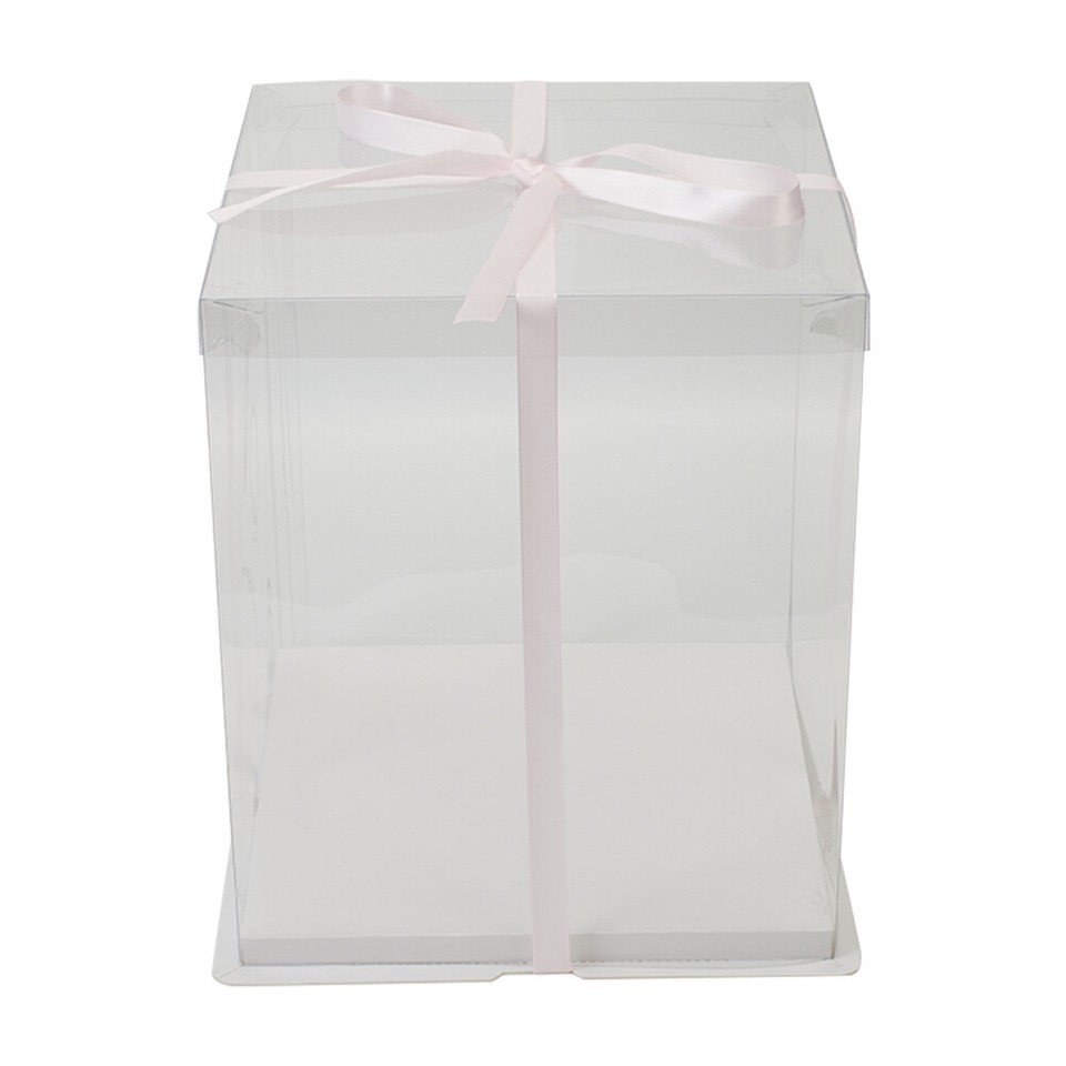 Large Clear PVC Gift Boxes Cake Dessert Packaging Transparent Box ...