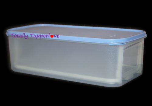 Tupperware #2 Rectangle Modular Mates Long Large 25 Cup Container Blue ...