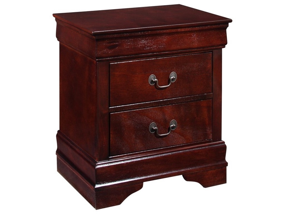 NEW Queen King Twin Full 5PC Brown Cherry Sleigh Bed Modern Furniture B ...