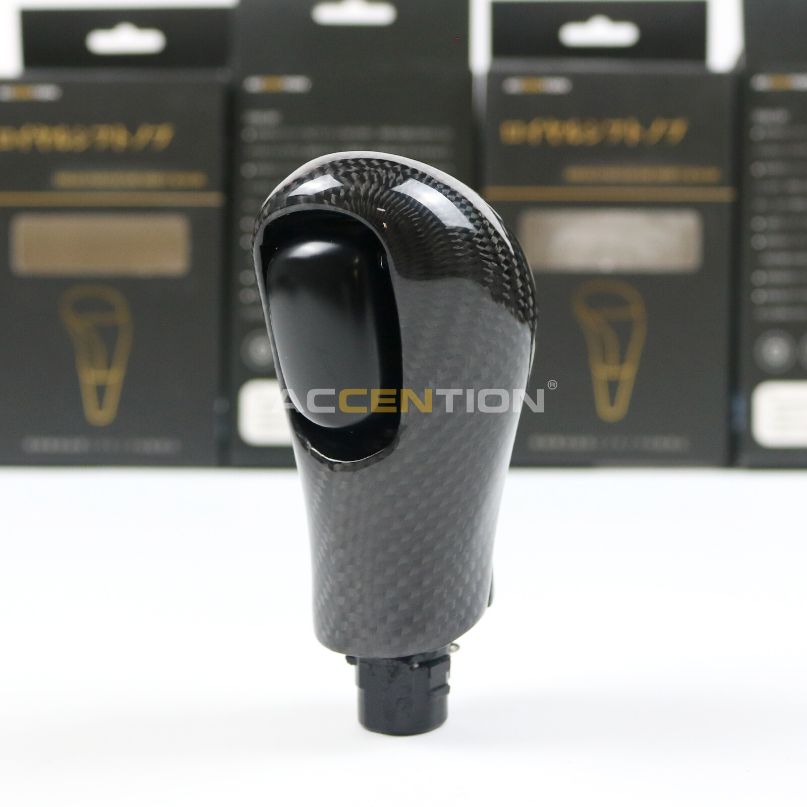 100% Real Black Carbon Fiber Gear Shift Knob For Infiniti Q50 Q50L 2014 ...