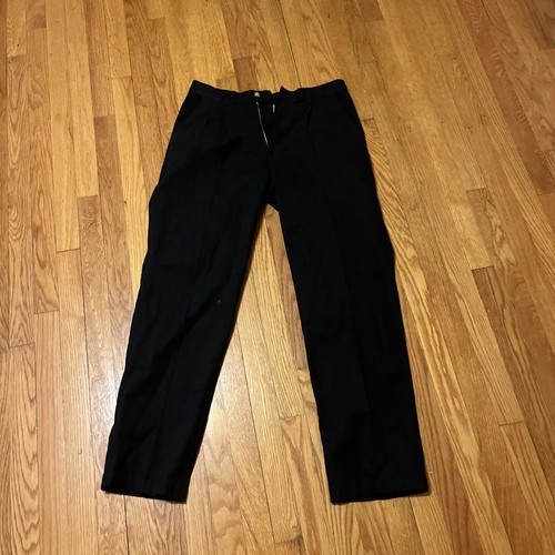 George Men's Premium Comfort Waist Black Khaki Dress Pant Size 32x32 ...