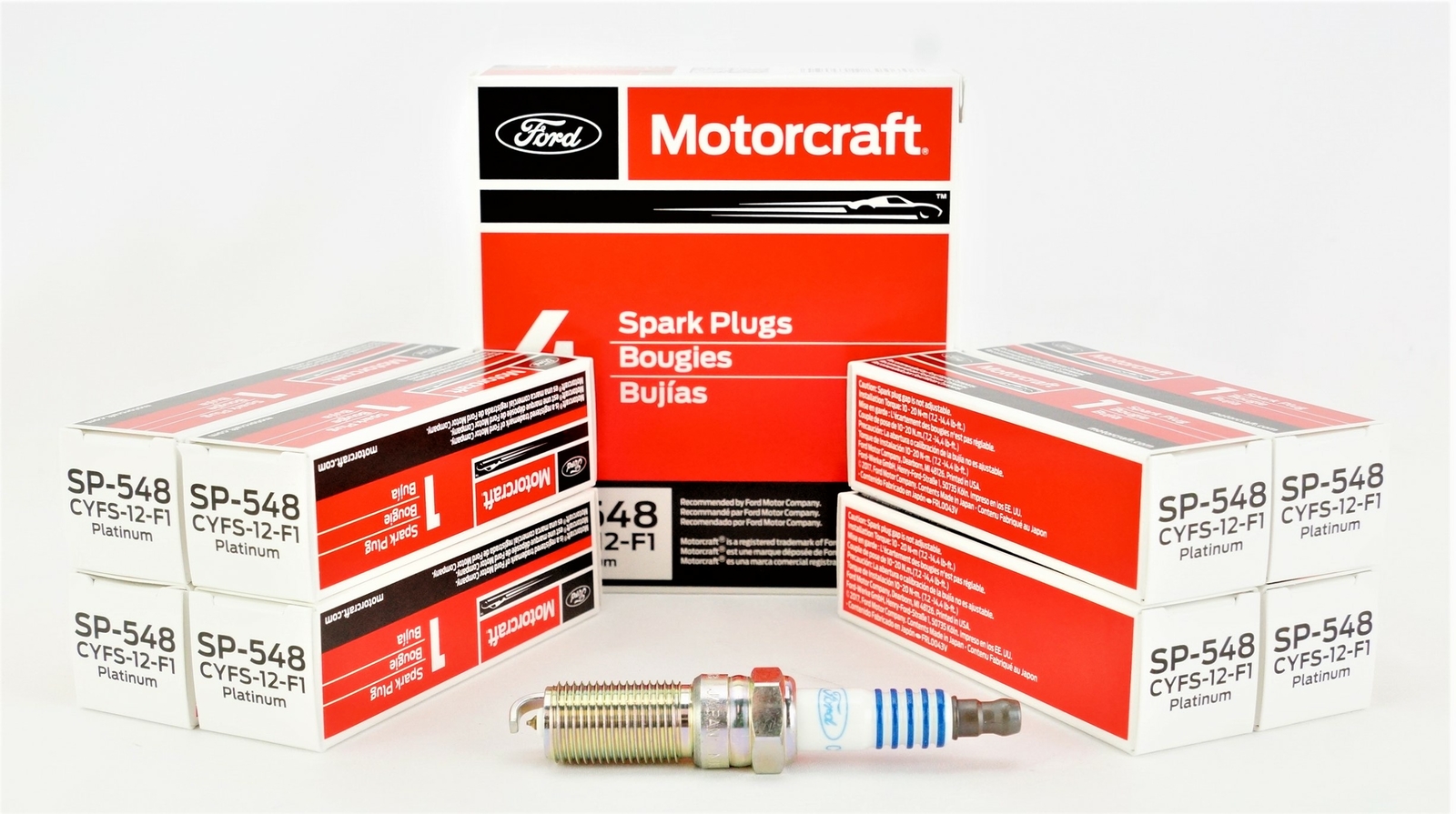 8 Pack Genuine OEM SP548X Ford Motorcraft Platinum Spark Plug CYFS12F1X ...