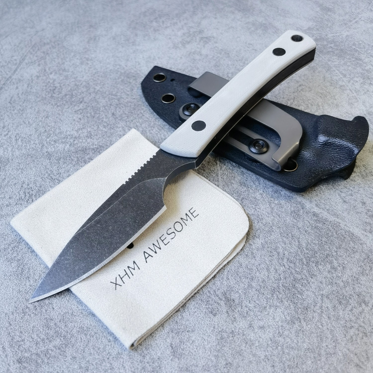 Small Fixed Blade Knife Outdoor Fishing Kydex Sheath EDC Hunting Neck ...