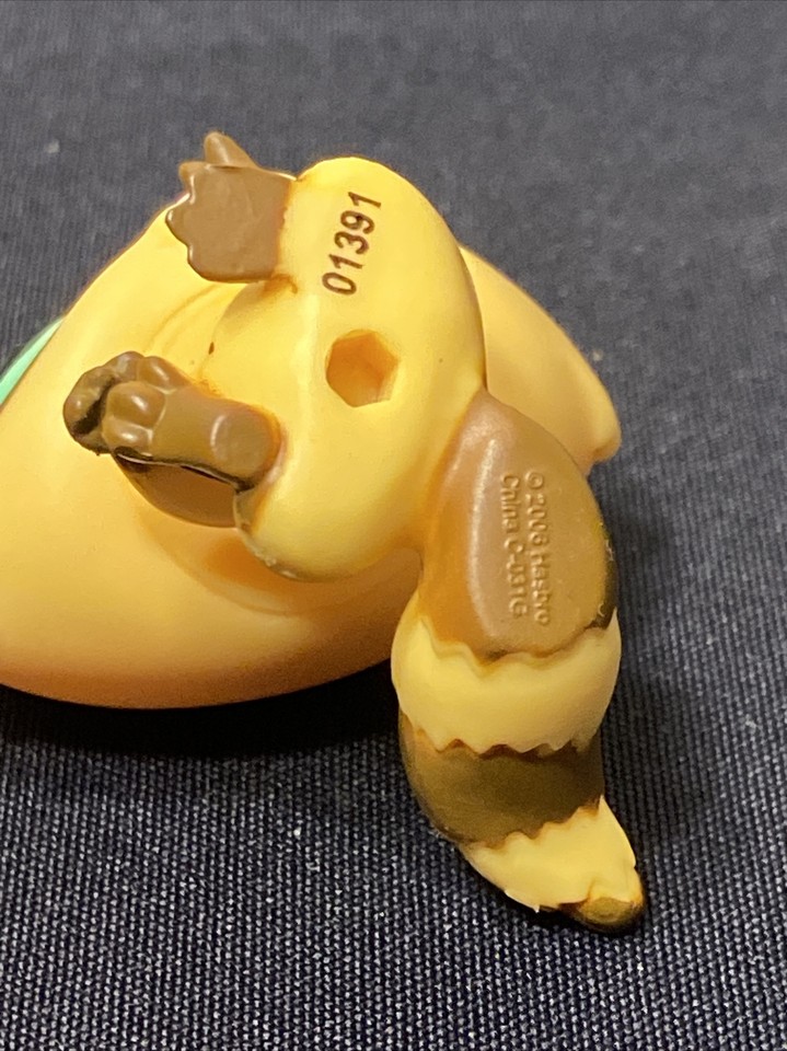 Littlest Pet Shop Authentic # 1502 Yellow Brown Raccoon Green Eyes LPS ...