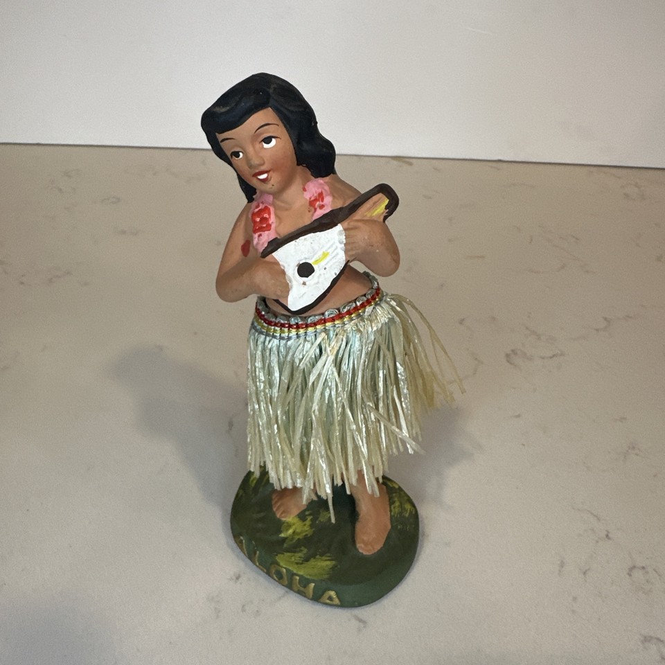 1940/50s Hawaiian hula girl bobble figure dancer japan aloha Nodder ...