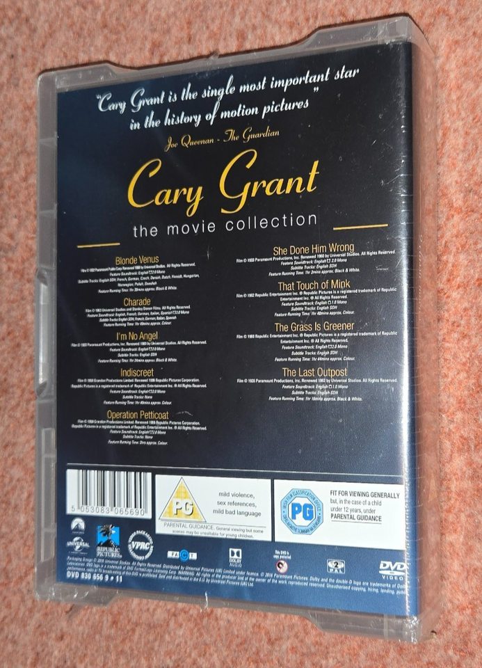 Cary Grant: The Movie Collection DVD Boxset (2017) 9 Classic Movies ...