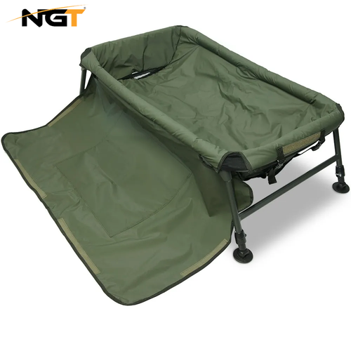 NGT Deluxe Carp Fishing Cradle Unhooking Mat Knee Pad System Aluminium ...