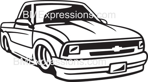 Chevy S10 Pickup Lowrider Chevrolet Vinyl Decal Your Color Choice ...