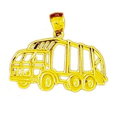 14k Yellow Gold DUMP TRUCK Pendant / Charm, Made in USA | eBay