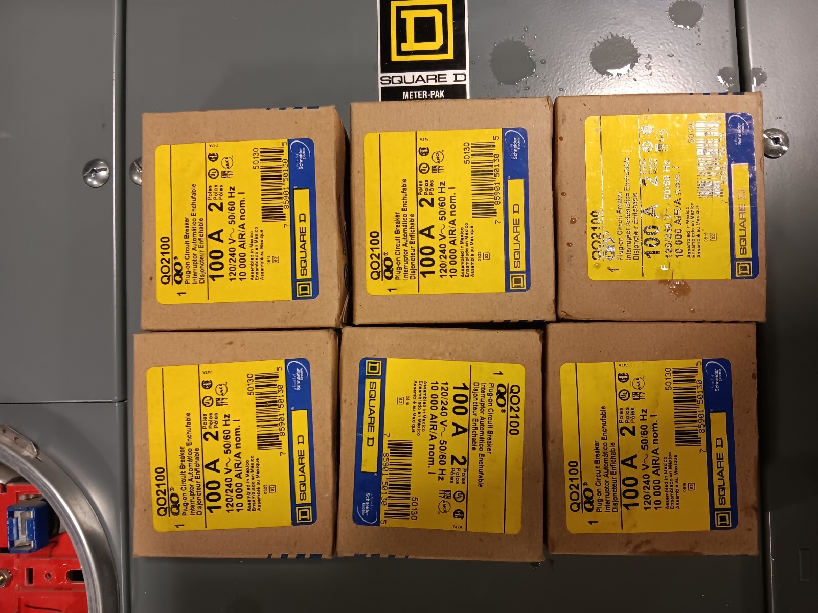 NEW SQUARE D MP66125 600/125 AMP 6-GANG METER STACK 4-JAW RINGED 1Ø 120 ...