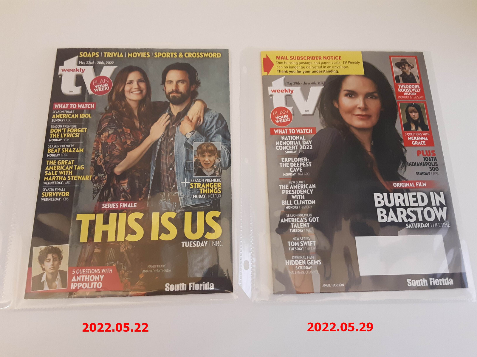 TV Weekly magazine issues from 2022-23. Rare and nice covers of current ...