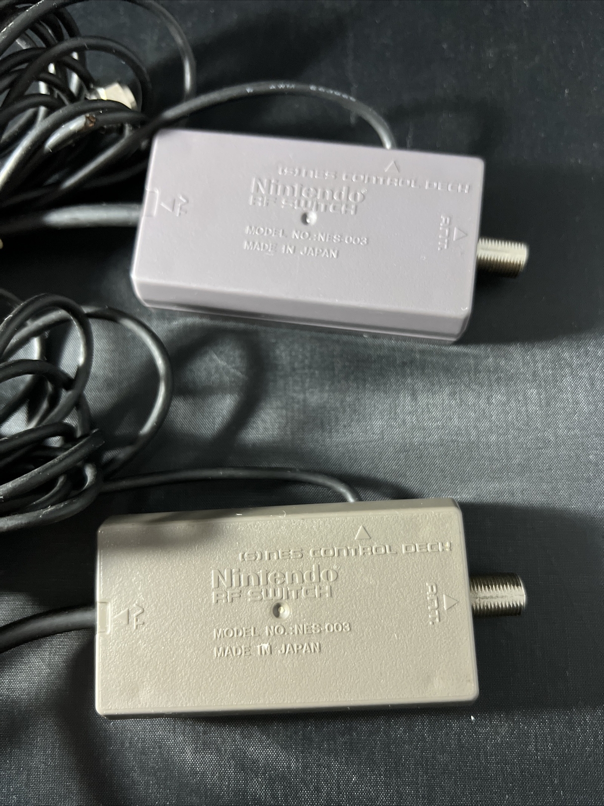 2-Nintendo NES RF Switch Adapter SNES NES-003 Official OEM AV Cable lot ...