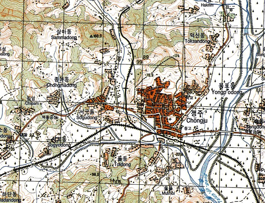 Military Topographic Map of North Korea - DPRK - Chongju - 1:50,000 | eBay